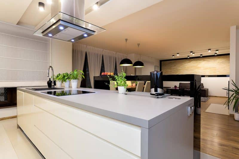 Beautiful Waterfall Kitchen Islands (Countertop Designs)