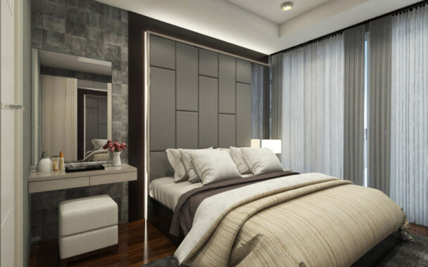 15 Exciting Floor To Ceiling Headboard Bedroom Ideas