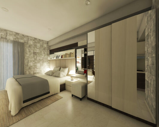 15 Exciting Floor To Ceiling Headboard Bedroom Ideas