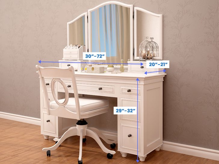 Makeup Vanity Dimensions Sizes Guide 