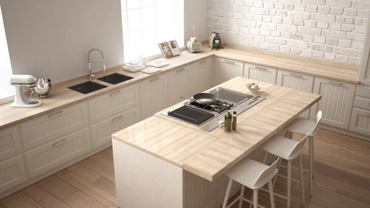 Wood Tile Countertops (Ceramic & Porcelain Ideas) - Designing Idea