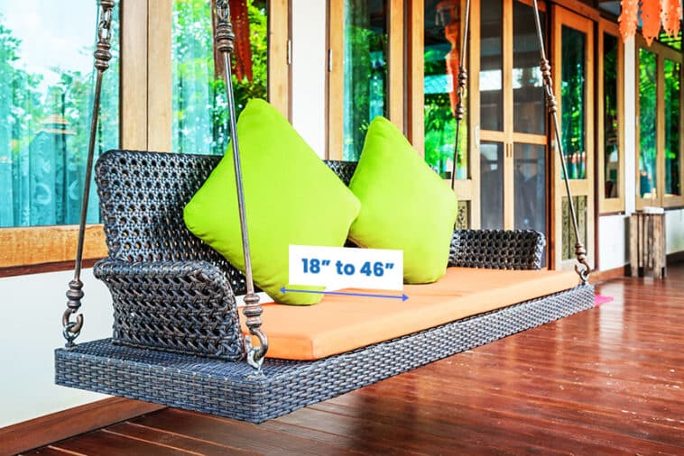 Porch Swing Dimensions (Popular Sizes & Seat Height)