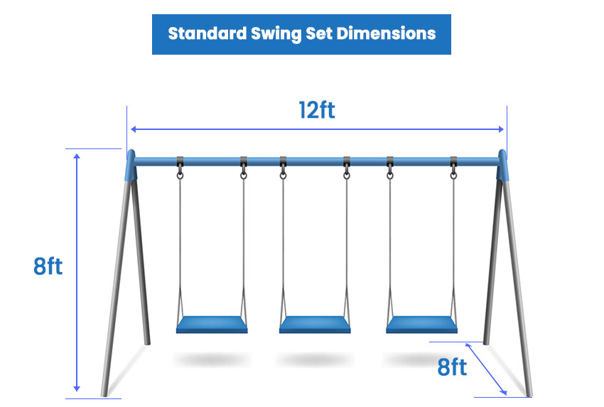 Swing Set Dimensions Standard A frame DIY Sizes Designing Idea