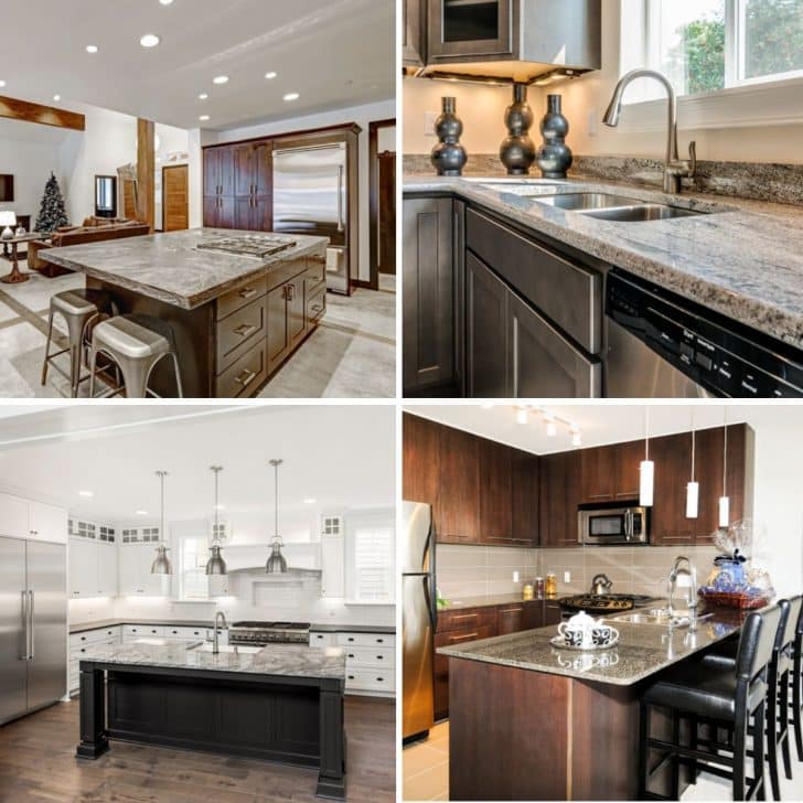 Gray Granite Countertops (Matching Cabinets & Paint)