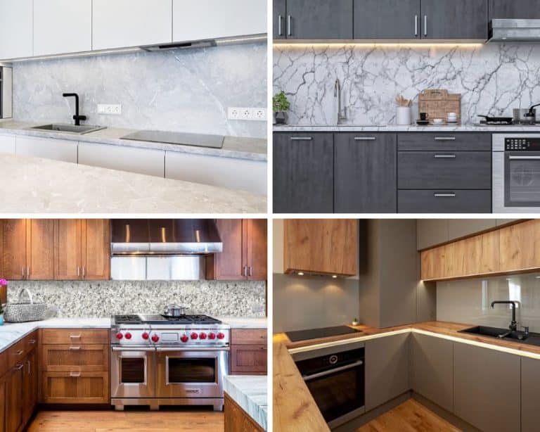 Slab Backsplash (Stone Materials & Kitchen Designs)
