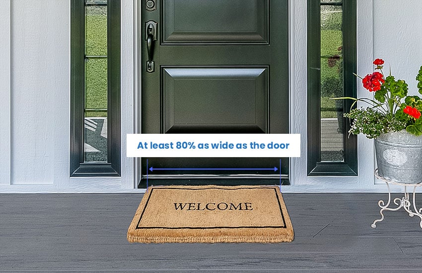 Door Mat Size Standard Custom Double Indoor Mats Designing Idea