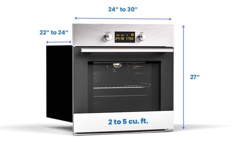 Oven Sizes (Standard Single, Double & Wall Dimensions)