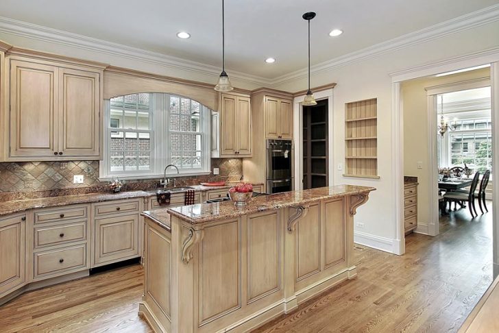 White Washed Wood Kitchen Cabinets