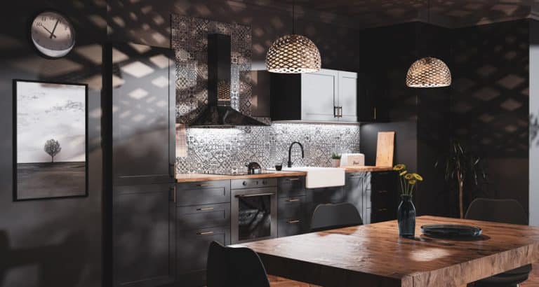 Cement Tile Backsplash (Stylish Kitchen Designs)