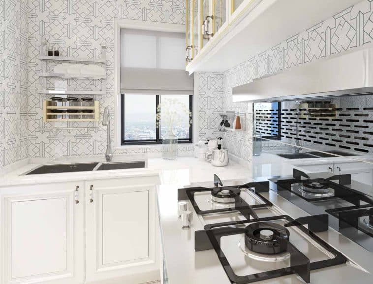 Peel And Stick Wallpaper Kitchen Makeover