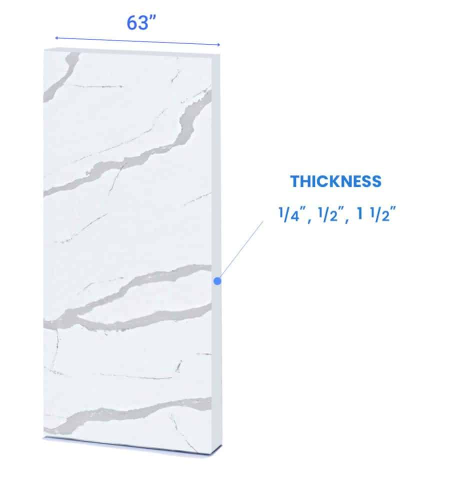 Silestone Slab Size (Standard, Jumbo & Tiles)