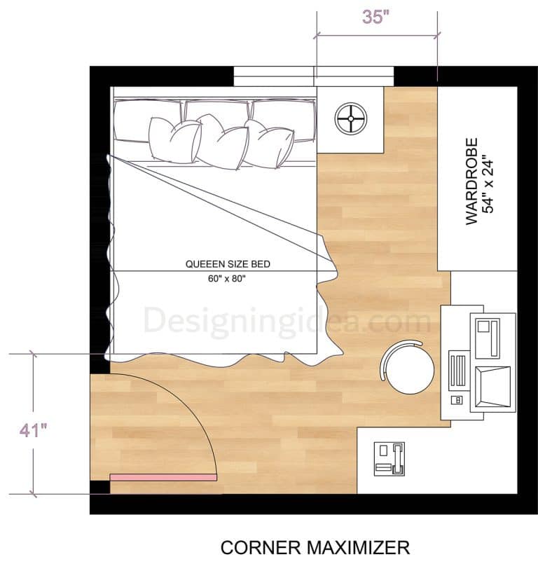 10x10 Bedroom Layout Ideas With A Queen Bed