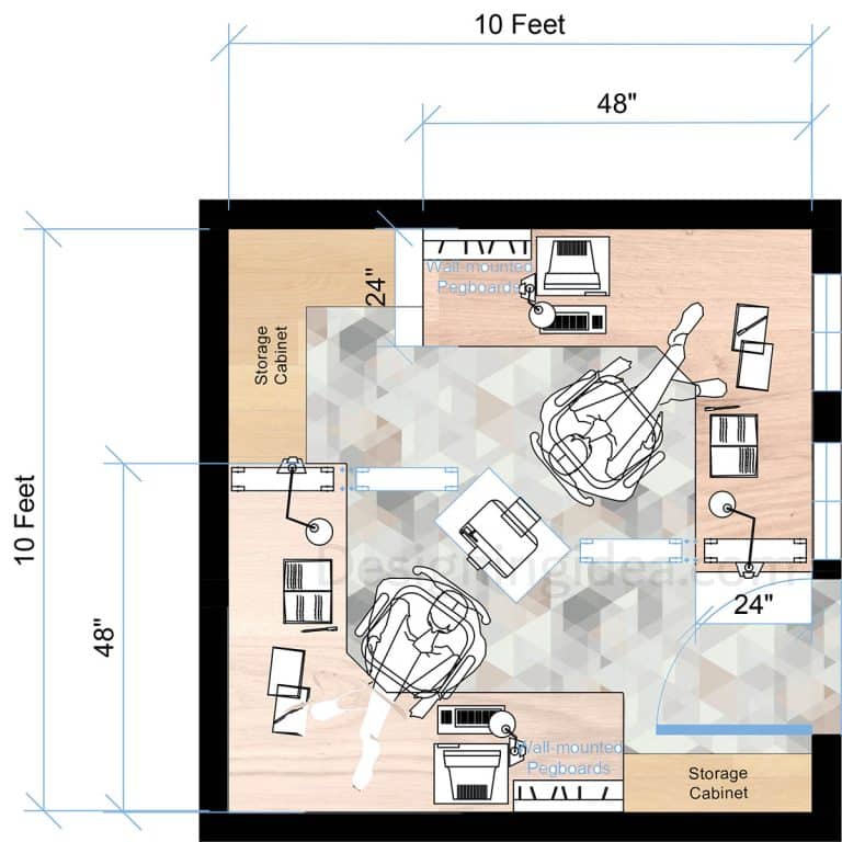 Two Desk Office Layout Ideas to Maximize Productivity & Privacy