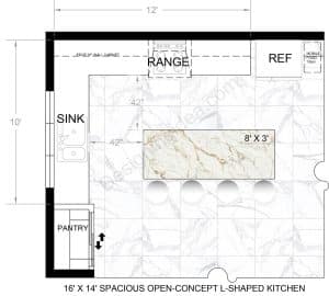 5 Designer-Inspired L-shaped Kitchen Floor Plans With An Island
