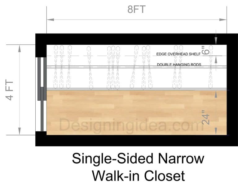 5 Narrow Walk-in Closet Floor Plans With A Functional & Stylish Look