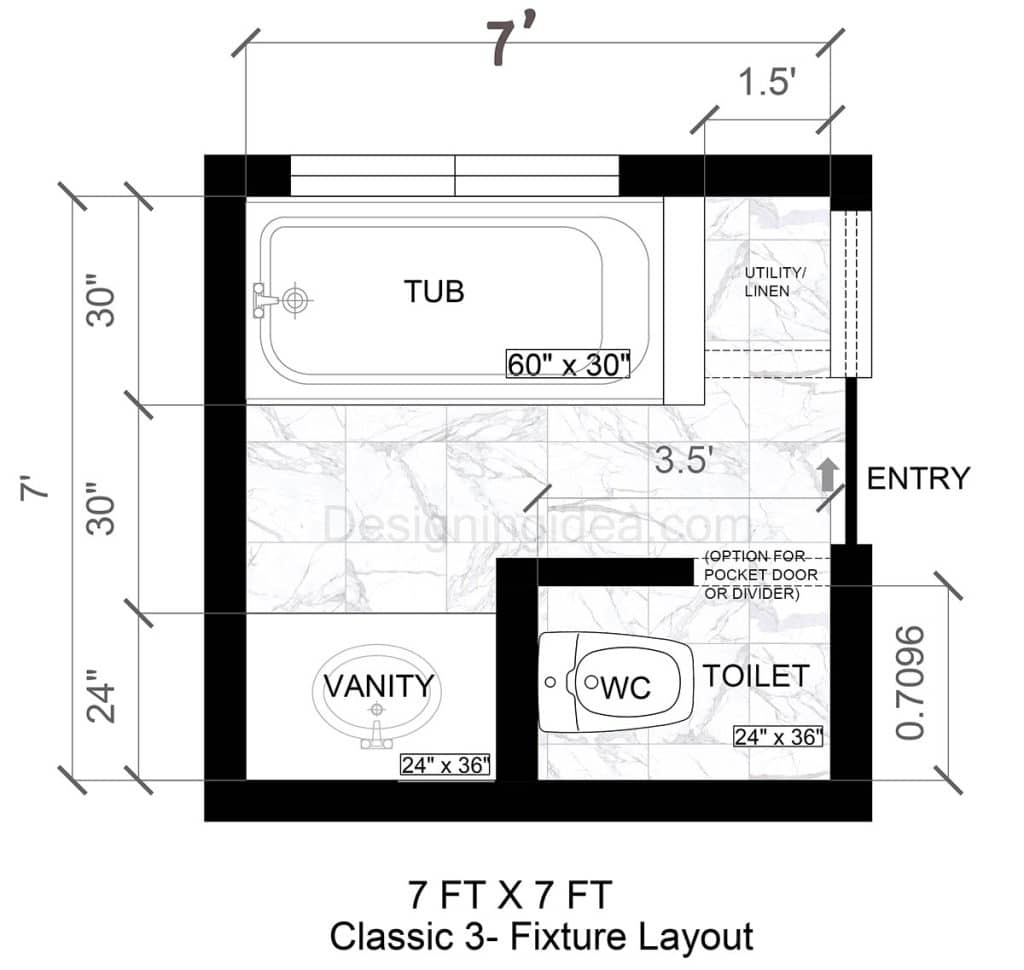 7 Small Bathroom Layouts with a Tub
