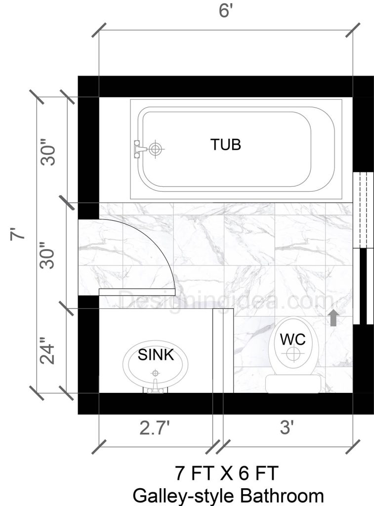 7 Small Bathroom Layouts with a Tub