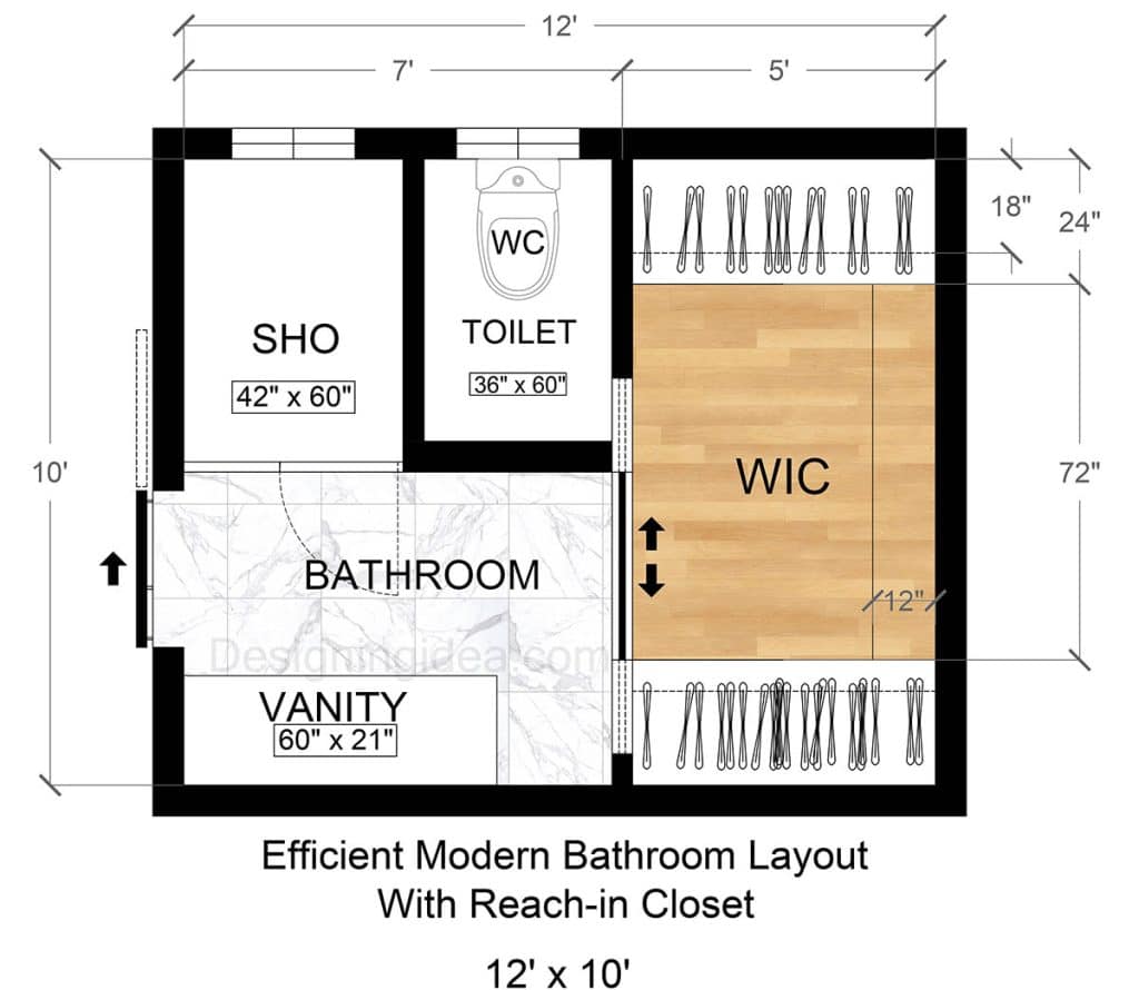 5 Master Bathroom Floor Plans With Walk-In Closets For Every Size Home