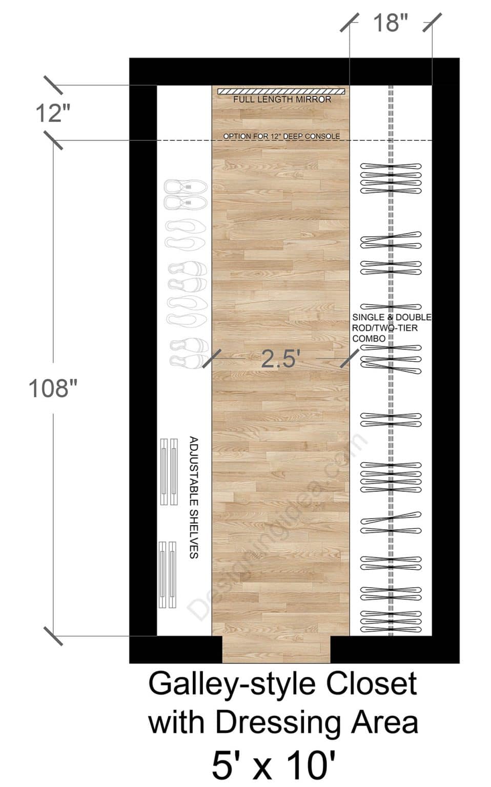 Best 5x10 Walk-in Closet Layouts For Efficient Storage And Dressing