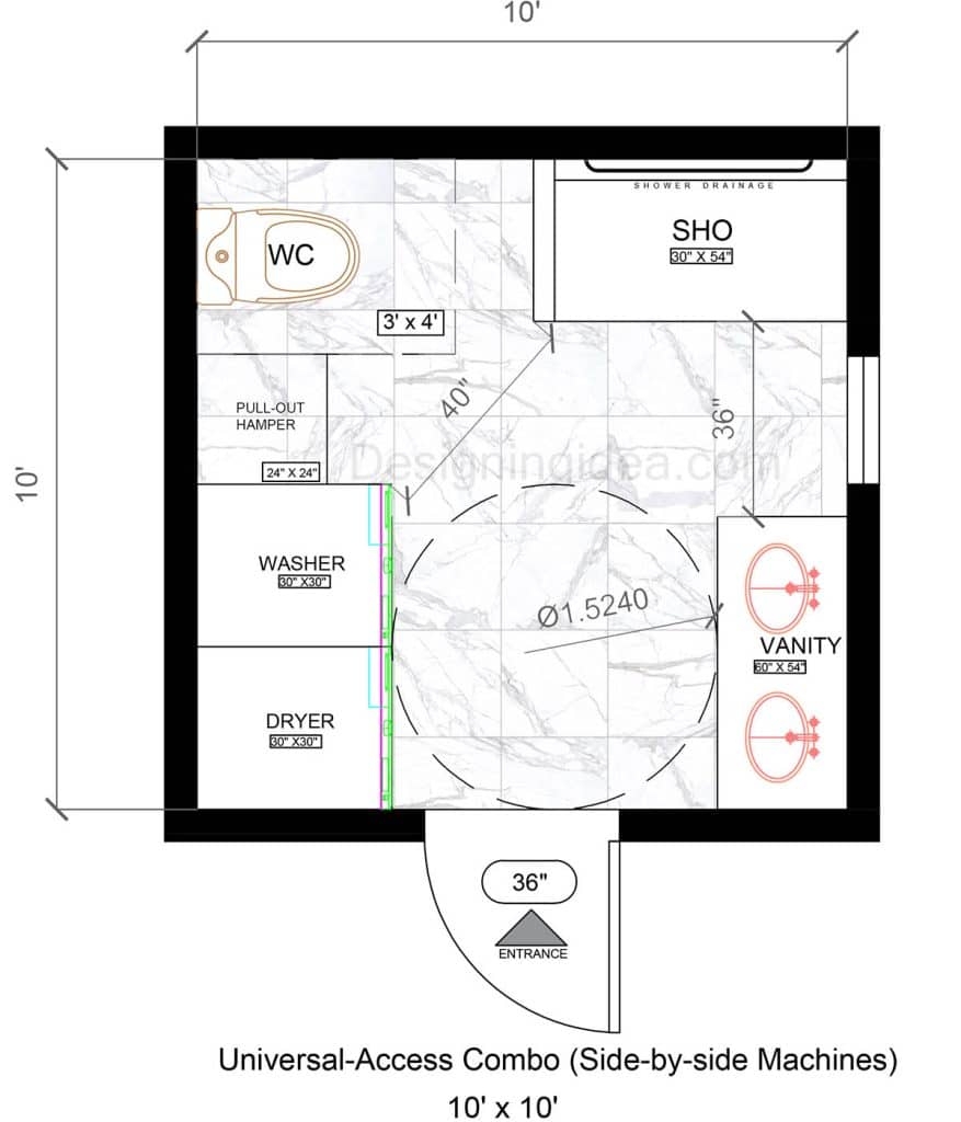 5 Expert-Approved Full Bathroom With Laundry Floor Plans
