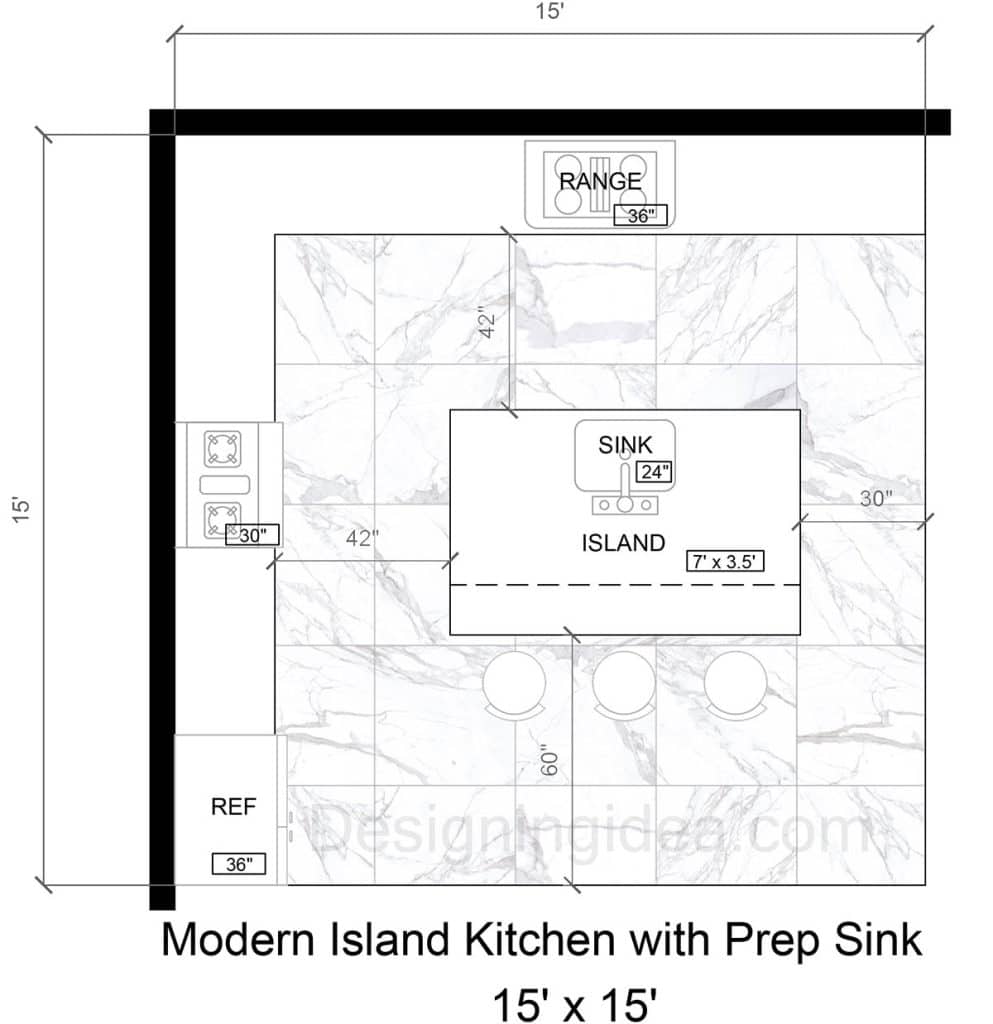 7 Square Kitchen Layouts With Islands for Small, Medium & Large Spaces