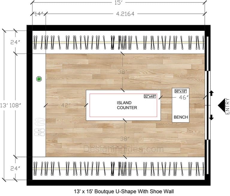 Walk in Closet Floor Plans with Islands for a Boutique-Inspired Look