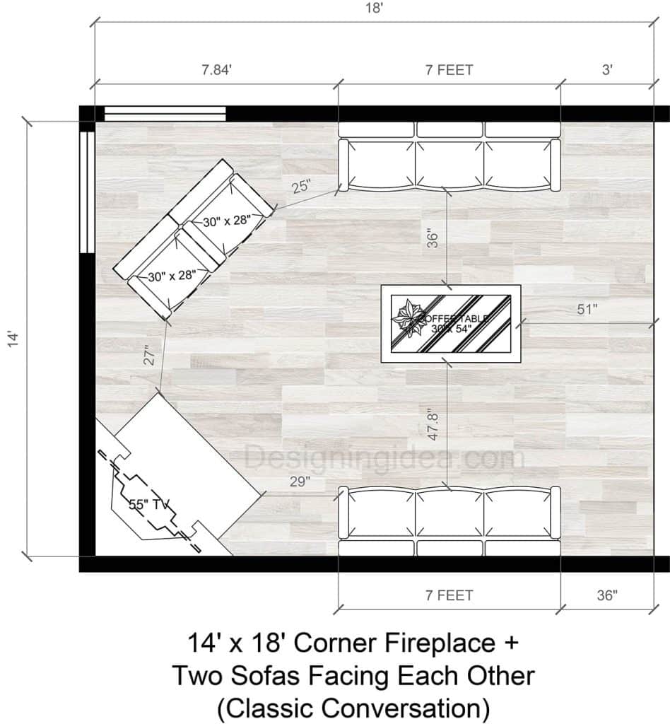Living Room Layouts with a Fireplace in the Corner