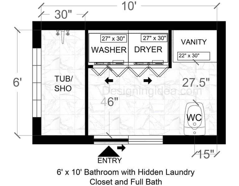 Small Bathroom Laundry Room Combo Layouts for Tight Spaces