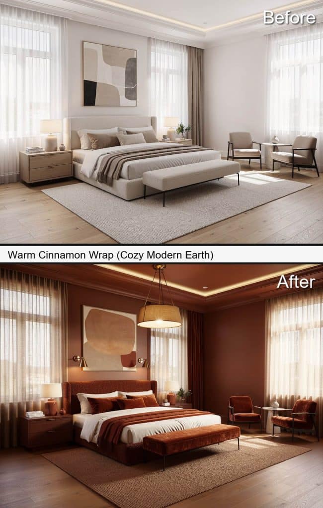 47 Color Drenching Bedroom Before and After Makeover Ideas