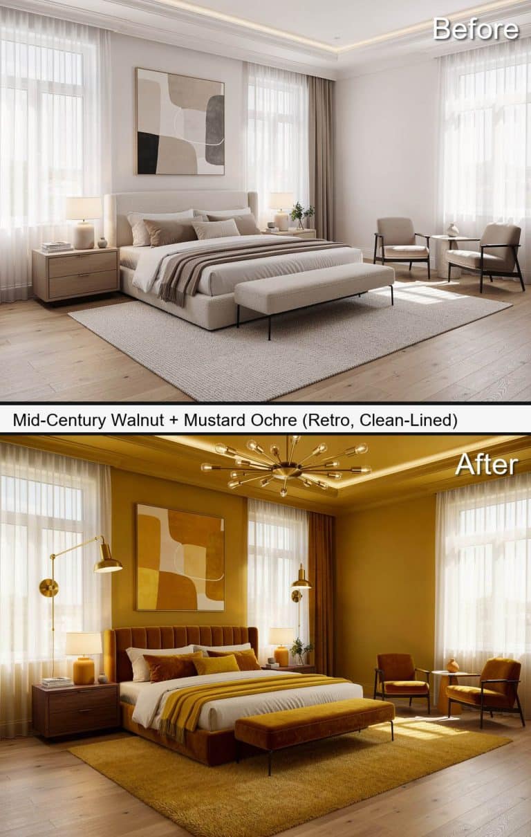 47 Color Drenching Bedroom Before and After Makeover Ideas