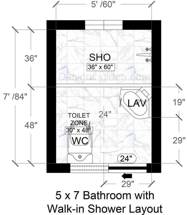 5x7 Bathroom with Walk in Shower Layout Ideas That Feel Open
